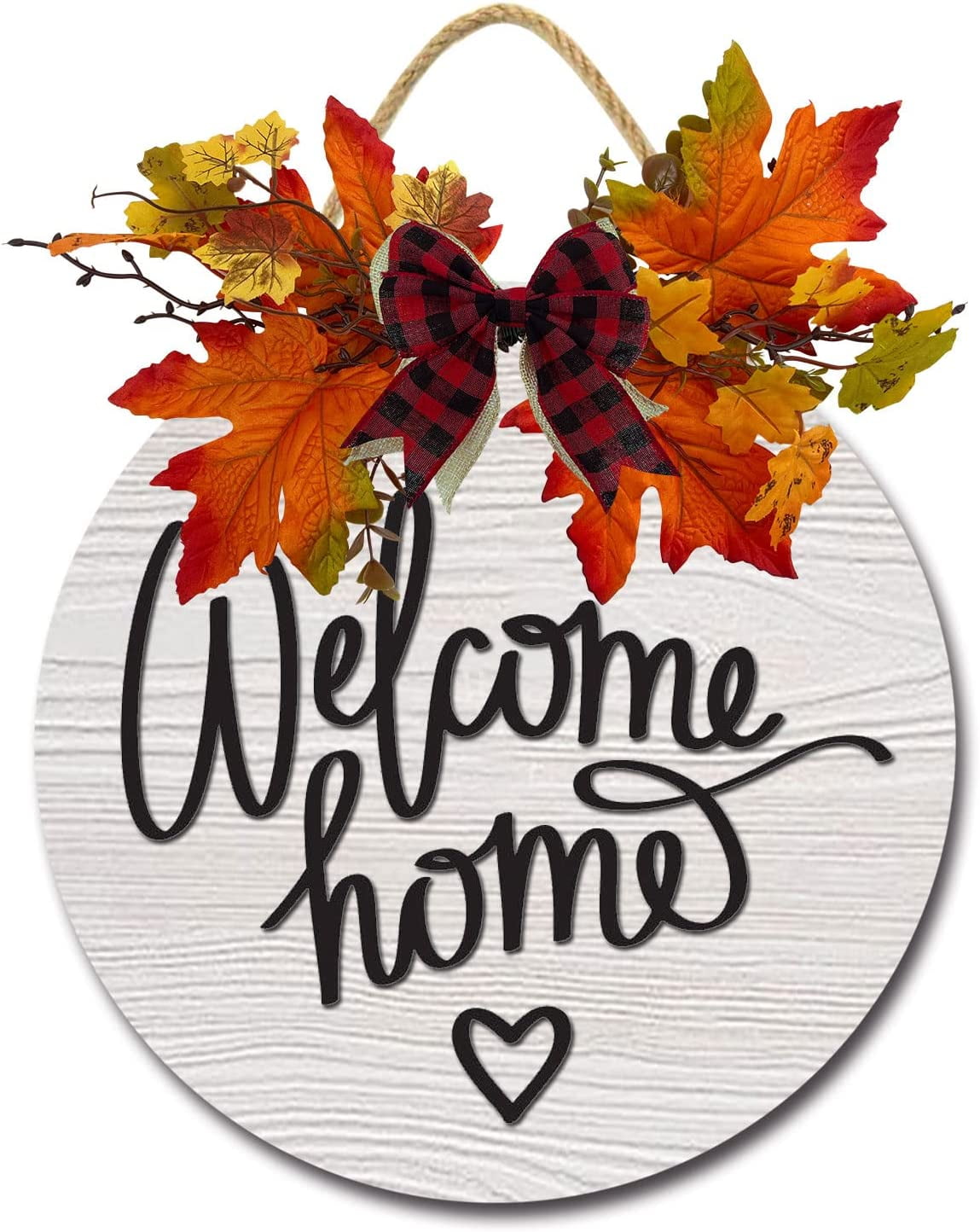 Eveokoki 12" Welcome Home Sign for Outdoor Indoor Sign, Farmhouse Wall ...