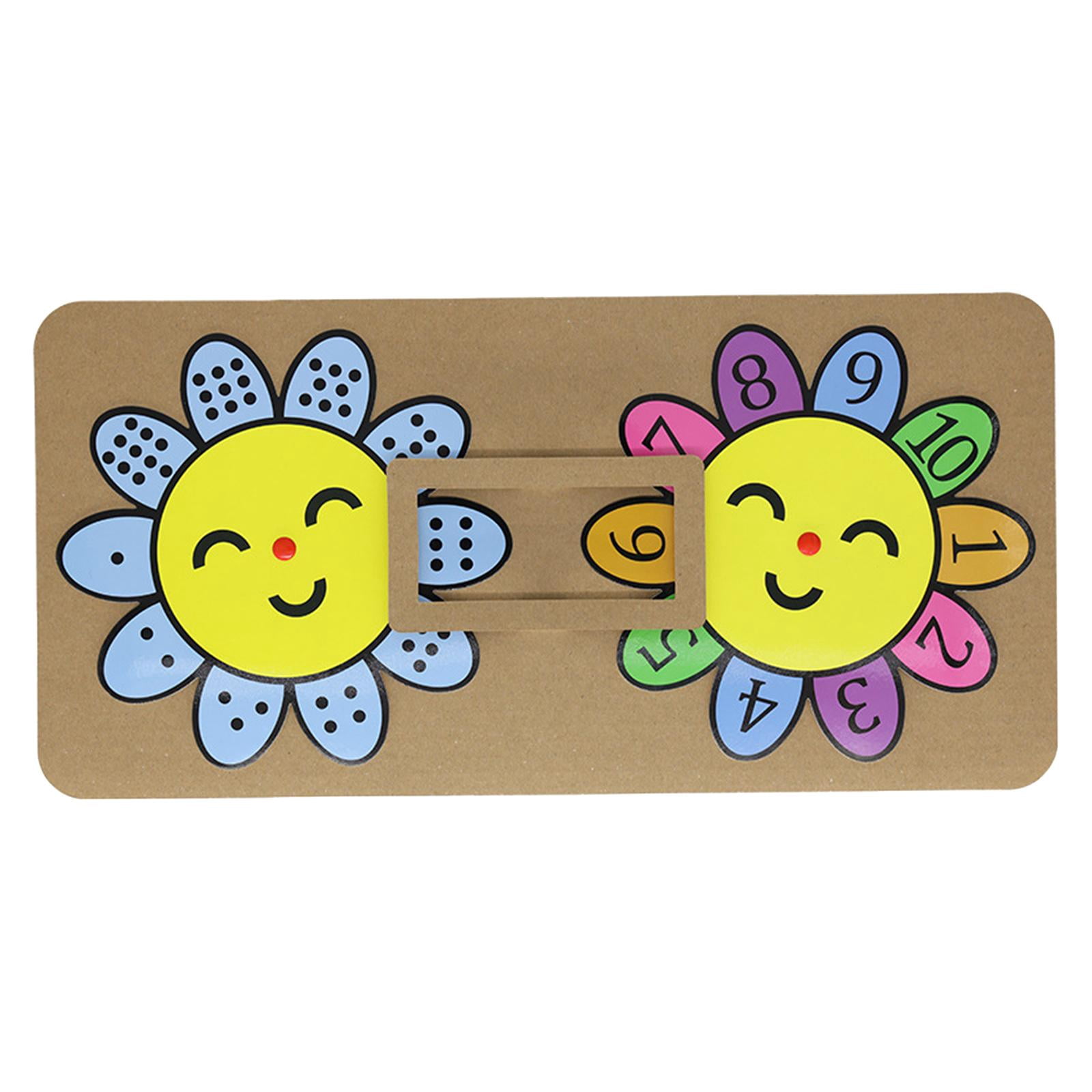 Number Matching Game Flower Shape puzzle children toys for Kindergarten ...