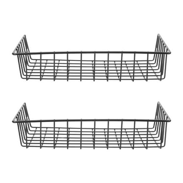2Pcs White Metal Wire Basket For Wire Wall -Wall Mount Hanging ...