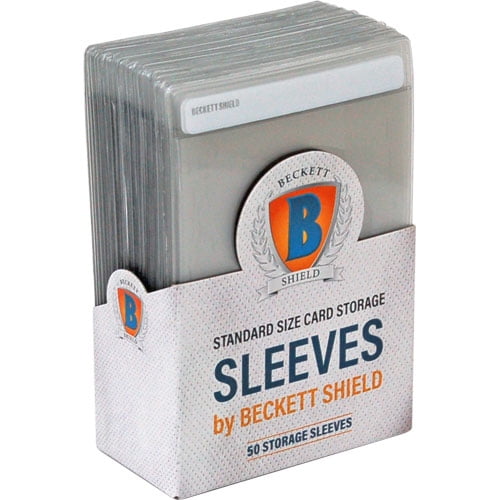 Beckett Shield Semi-Rigid Sleeves: Standard Card Size (50) - Walmart.com