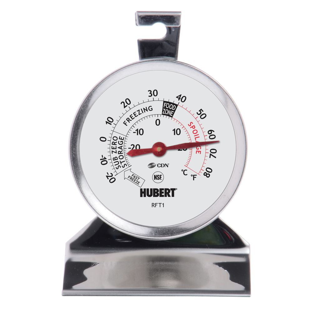 HUBERT® Stainless Steel Refrigerator/Freezer Dial Thermometer - 2"Dia ...