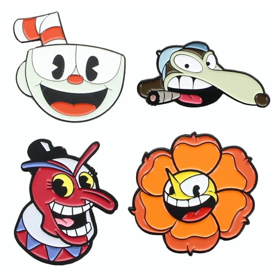 Just Funky - Cuphead Collectibles| Exclusive Cuphead Enamel Pin Set 4 ...