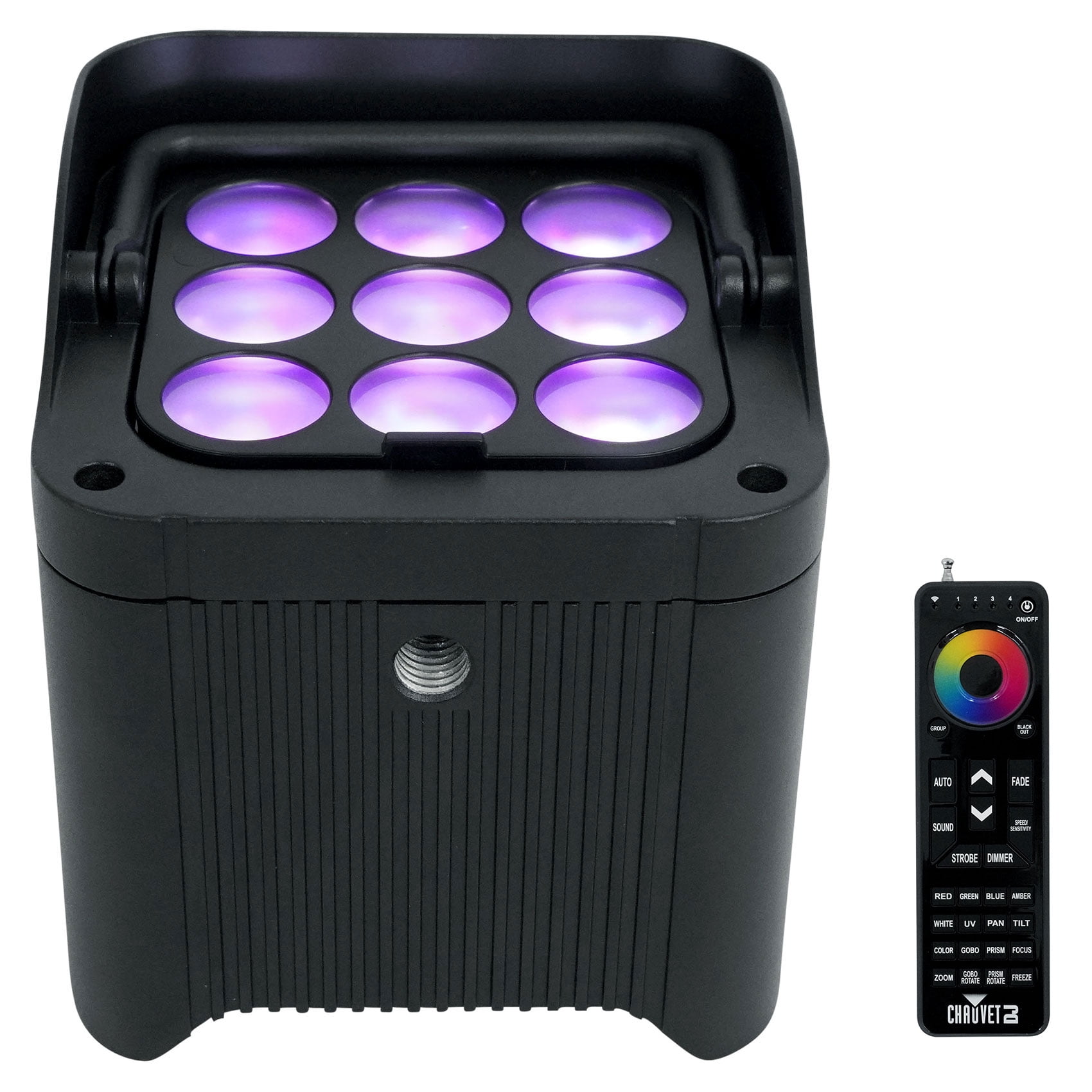 Chauvet Freedom Par H9 IP RGBAW+UV Wireless DMX Battery Wash Light+RFC ...