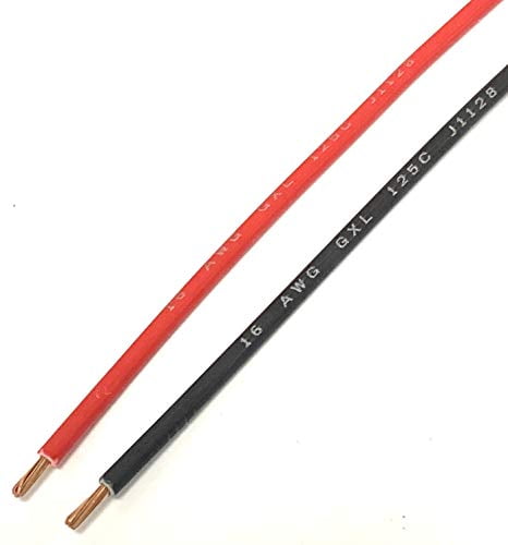Automotive Wire 16 AWG HIGH Temp GXL Stranded Pure Copper Wire 2 Colors ...