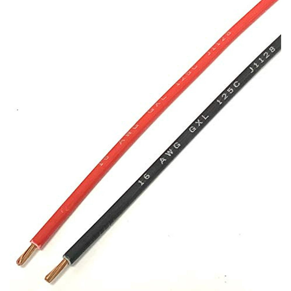 Automotive Wire 16 AWG HIGH Temp GXL Stranded Pure Copper Wire 2 Colors ...
