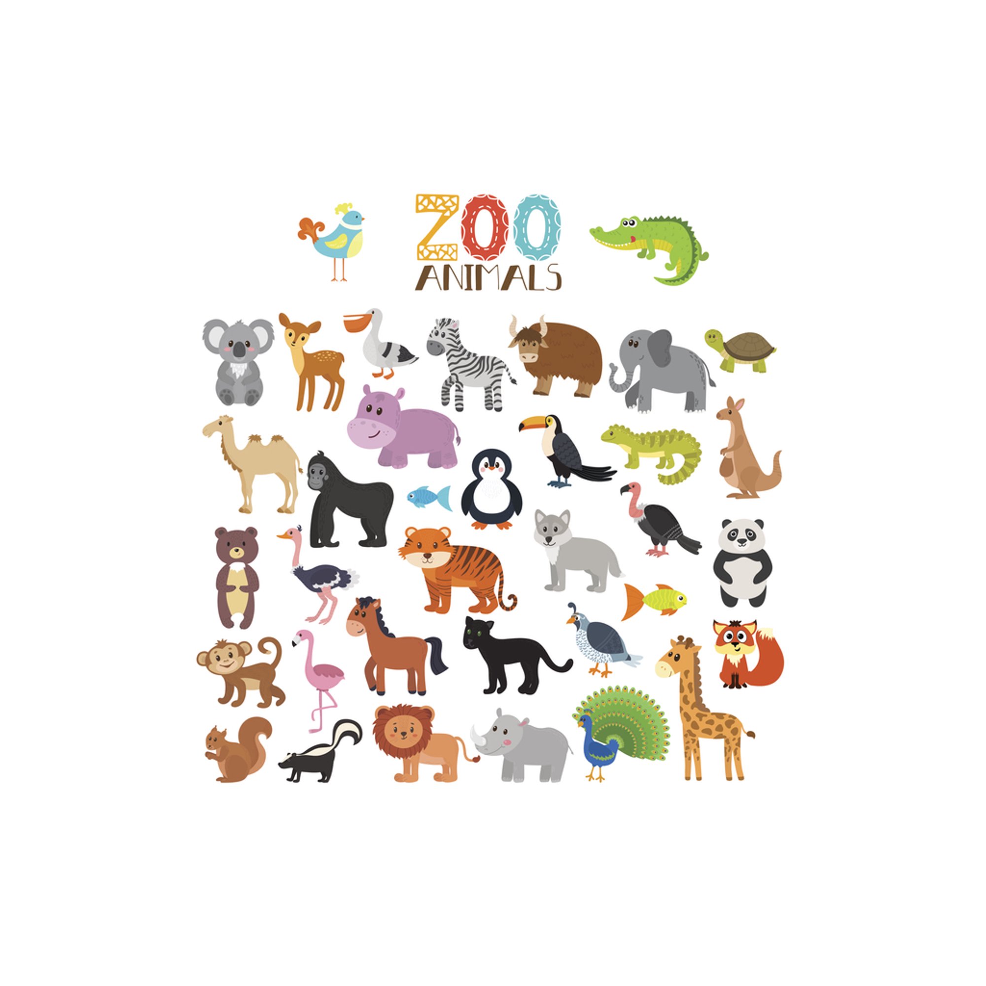 How To Draw Zoo Animals For Kids