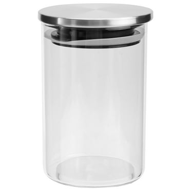 Efavormart 12 Pack | 16oz Clear Round Glass Storage Jars With Cork ...