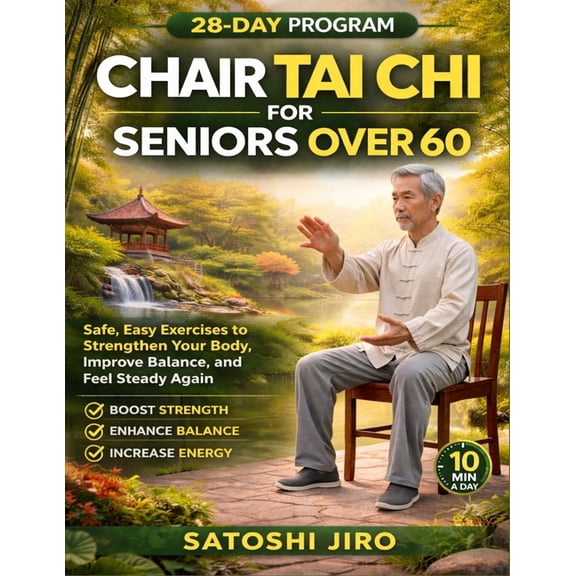 The Gentle Balance Chair Tai CHI for Seniors Over 60: Large-Print Step ...