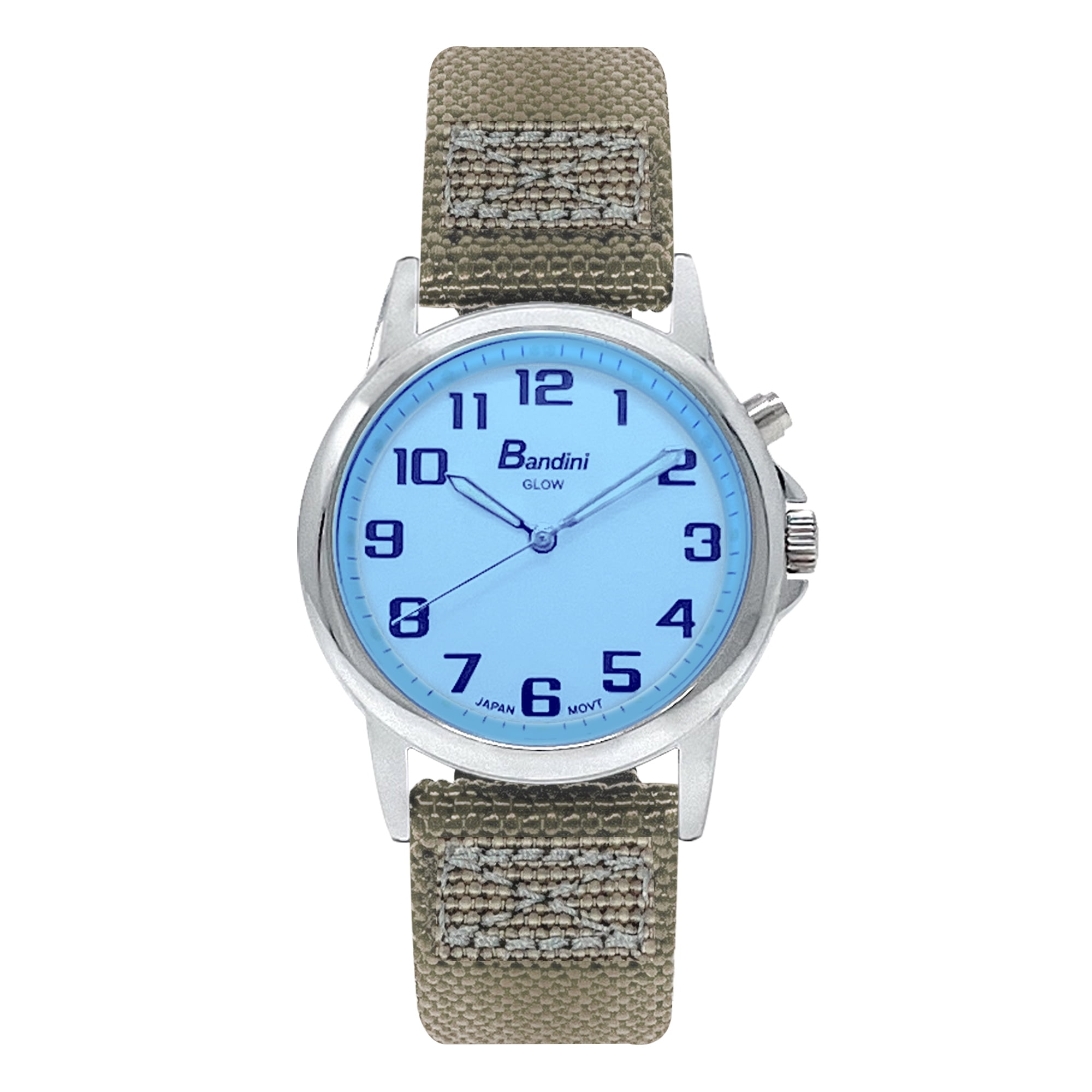 Bandini Mens Glow Watch - 2 Piece Nylon Band - 38mm Analog Men's Easy ...