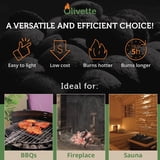 Olivette Organic BBQ Charcoal Briquettes, USDA Certified, 100% Recycled ...