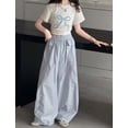CAIVO Child Lightweight Girls Casual Pants With Ruffle Wide Leg Summer ...