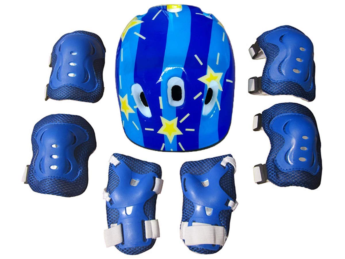 LSFYSZD 7Pcs/Set Toddler Girls Boys Protect Helmet Knee Elbow Wrist Pad ...