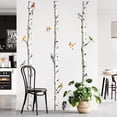 95" Tall Birch Tree Wall Decals 3 White Aspen Trees Flying Birds Wall ...