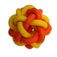 Multipet Nobbly Wobbly 4" Interwoven Rubber Ball, Colorful Fetch Toy ...