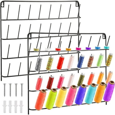 New brothread 2X60 Spools Wooden Thread Rack/Thread Holder Organizer ...