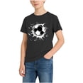 Awdenio Kids Soccer Ball Graphic Short Sleeve T-Shirt, Crew Neck Casual ...