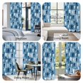 Bigfoot and Checker Blue Pattern Blackout Curtains,Triple Weaved Fabric ...