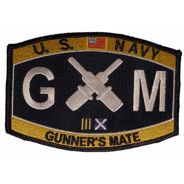 USN NAVY GM GUNNER'S MATE MOS RATING PATCH SAILOR VETERAN - Walmart.com ...