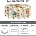 DCHYO Vintage Butterflies Round Tablecloth Thicken Desk Cloth Washable ...