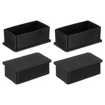 Rubber Furniture Leg Caps, 4Pack 25x38mm Rectangle Chair Leg Tips Caps ...