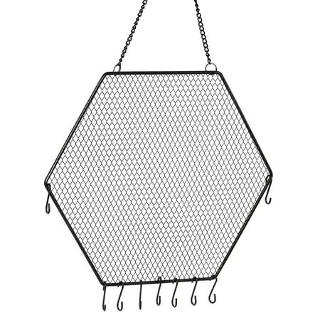 braveheart Hexagonal Jewelry Rack Iron Grid Earrings Board Solid Color ...