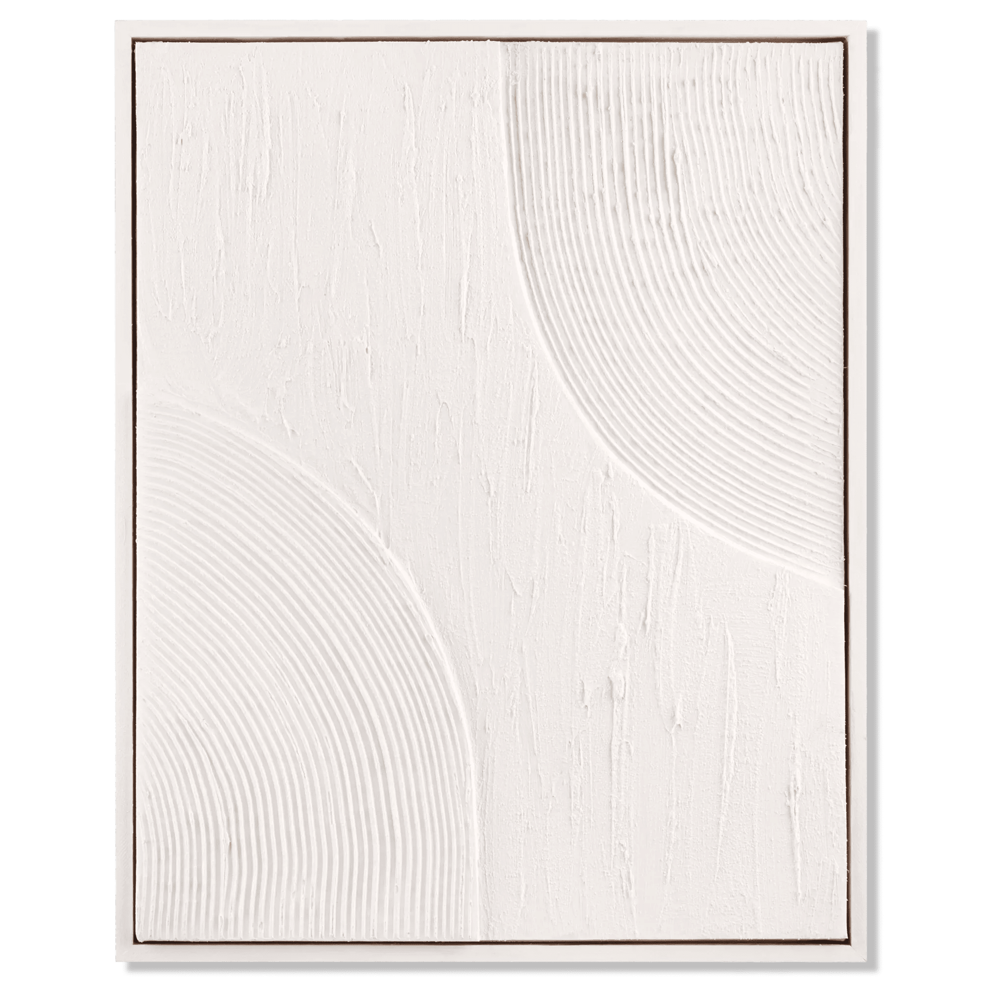 Click here for Bouclair White Abstract Tone-On-Tone Textured Fram... prices