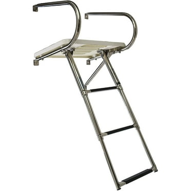 winibo Heavy Duty Boat Telescopic 4 Step Ladder,Stainless Steel Swim ...