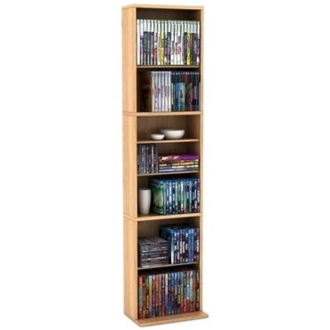 Oskar Media Tower - High Capacity Storage Shelves for 756 CDs, 360 DVDs ...