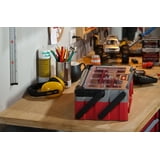 Keter 18-inch Cantilever Toolbox, Resin Tool and Hardware Storage, Red ...