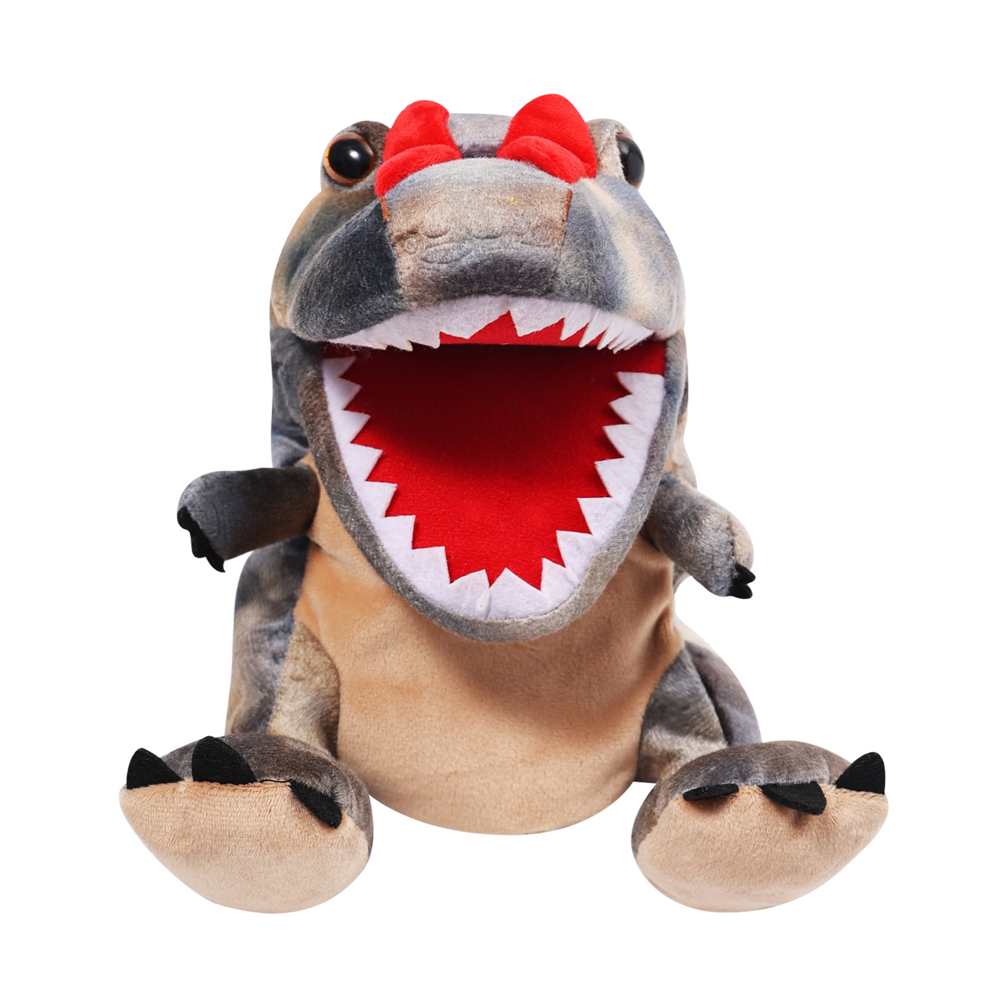 Multitrust Dinosaur Hand Plush Toy, Cartoon Animals Hand Puppets for ...