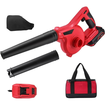 Cordless Leaf Blower, 2 in 1 20V 2.0Ah Electric Leaf Blower & Vacuum ...