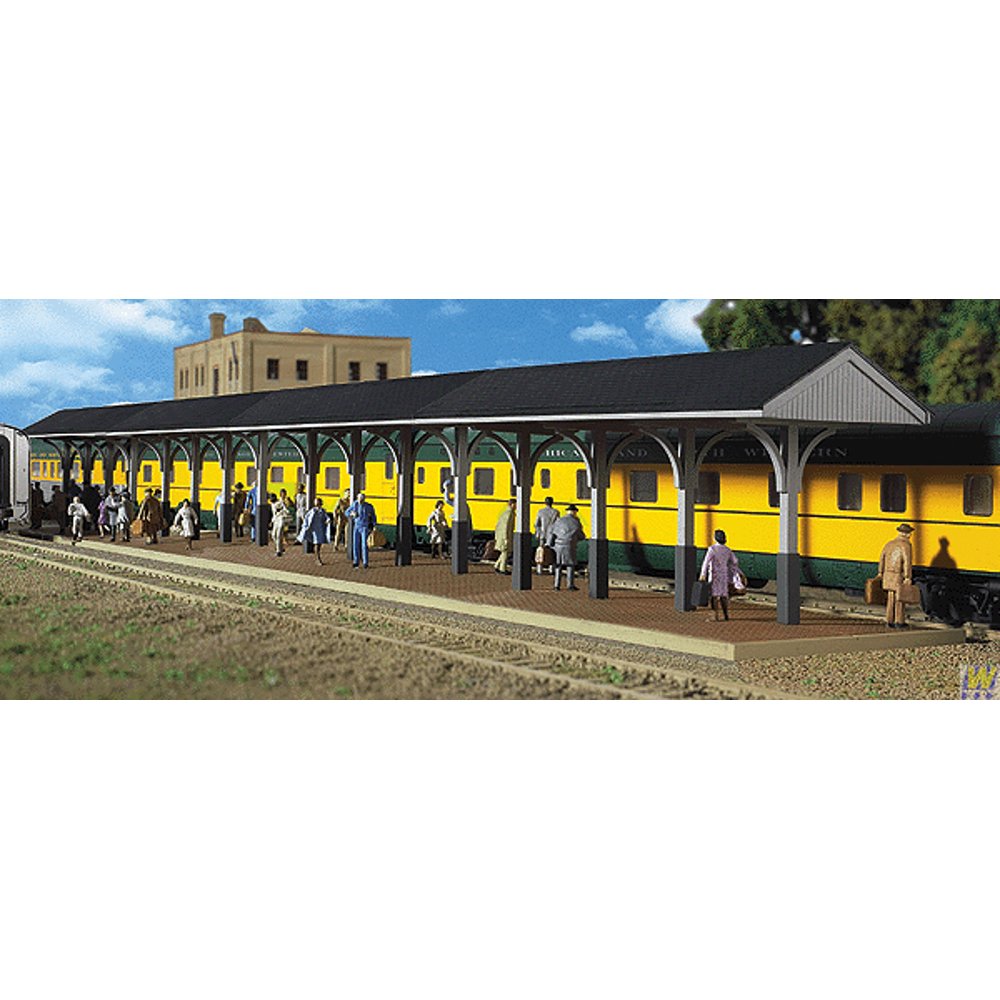 Walthers 933-3188 HO Wood Station Shed & Platform Kit - Includes 4 ...