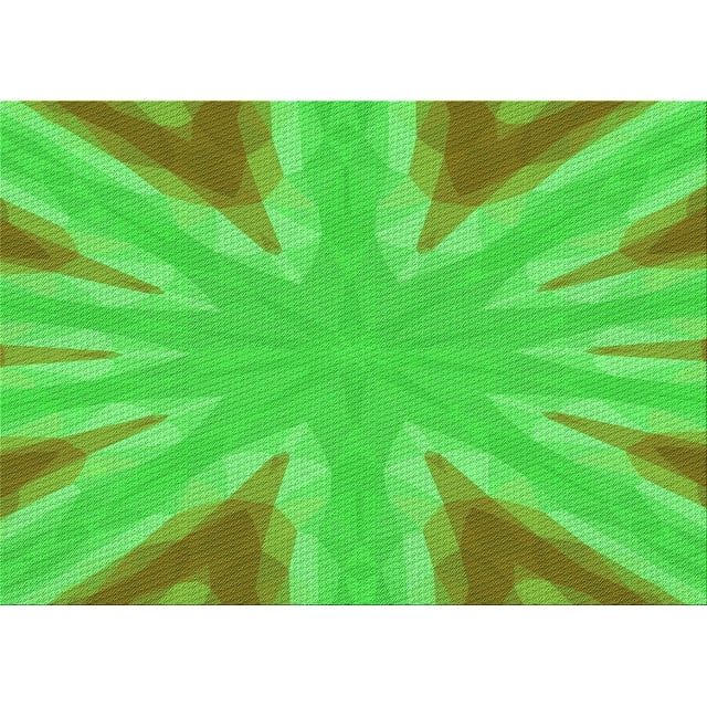 Ahgly Company Machine Washable Indoor Rectangle Transitional Neon Green ...