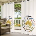 Australia Map Section Outdoor Curtains for Patio, Cartoon Marine Life ...