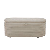 Furniture Dash Large Wood Storage Trunk Ottoman, White Distressed ...