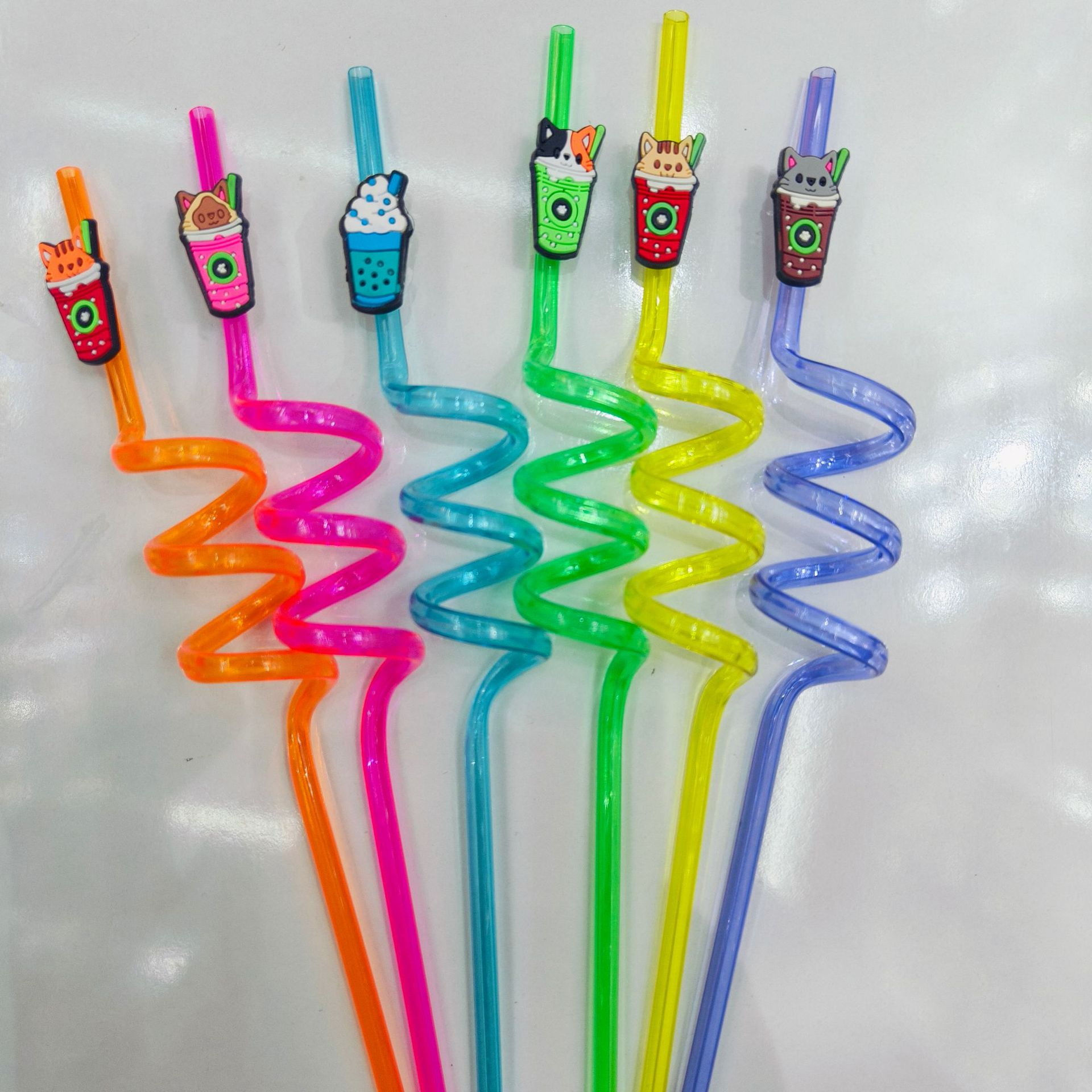 Pajita de fiesta de barra de PVC, pajita de modelado creativo, pajita ...