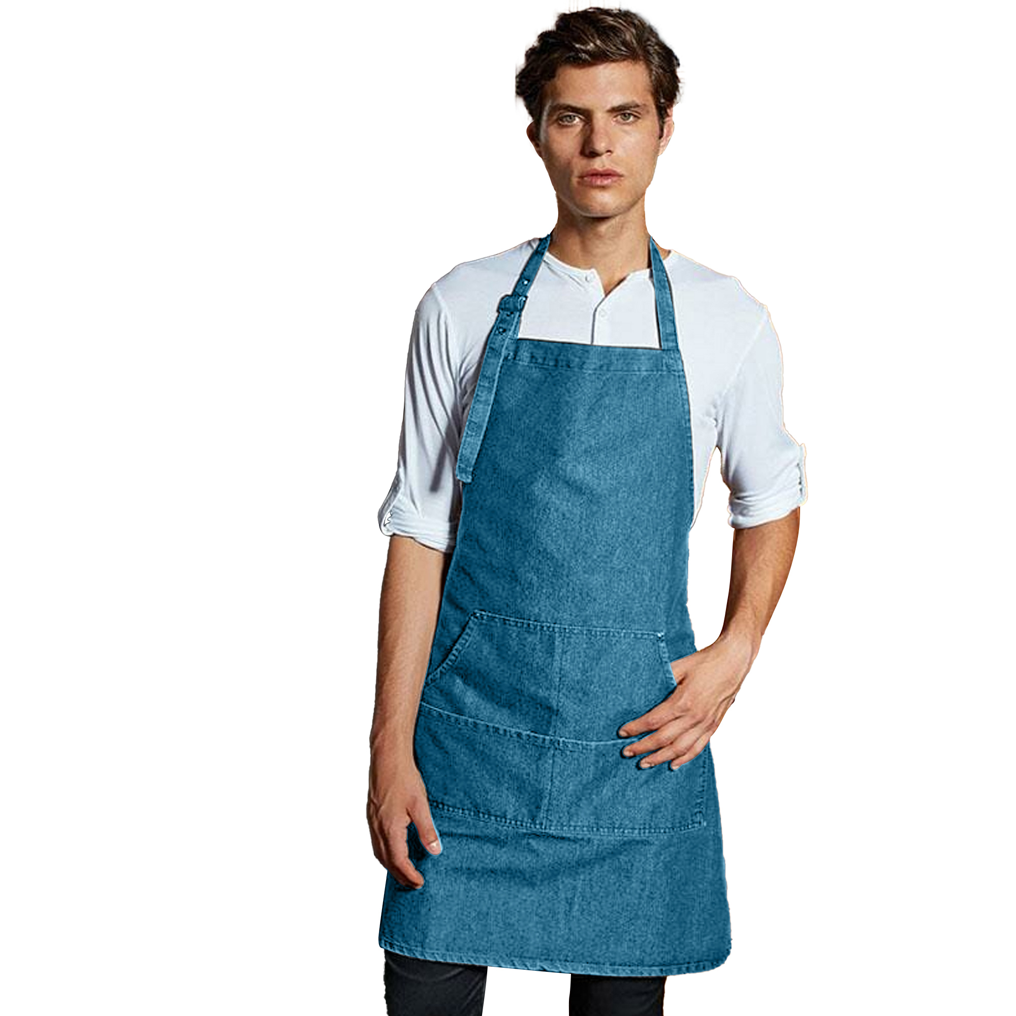 Premier Ladies/Womens Colours Bip Apron With Pocket / Workwear ...