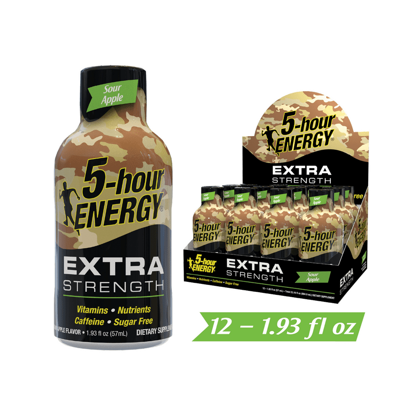 5-hour ENERGY® Shot, Extra Strength, Sour Apple, 1.93 oz, 12 Count ...