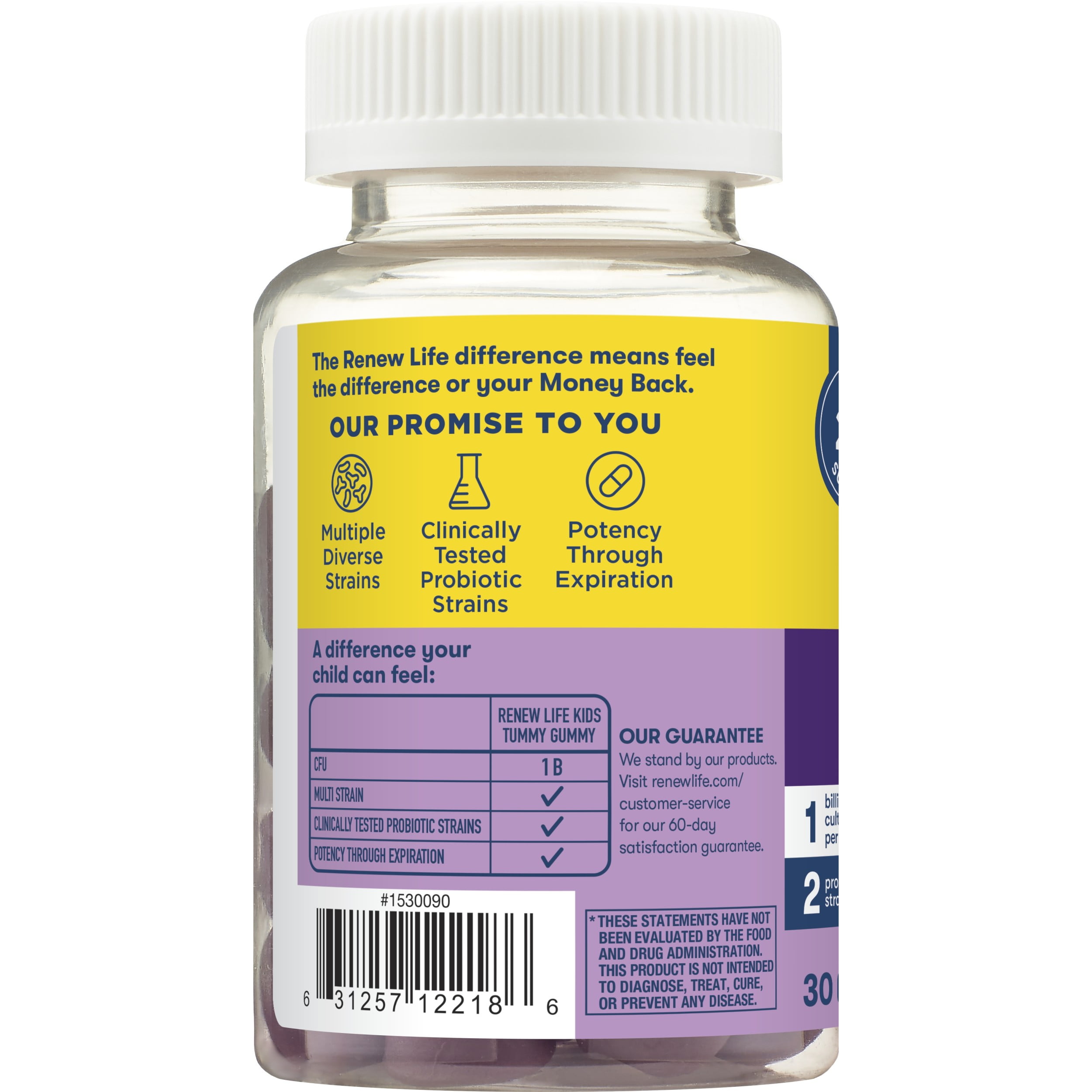 Renew Life Kids Tummy Gummy with Prebiotics and Probiotics; Raspberry ...