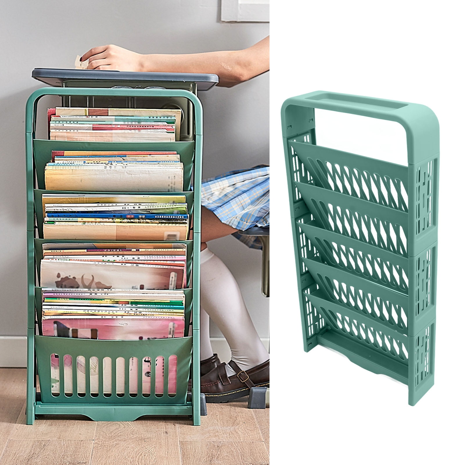 Click here for Ymiko 5 Tier Book Rack Storage Bookshelf  Plastic... prices