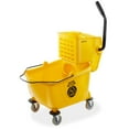 Dryser 26 Qt. Yellow Commercial Mop Bucket with Side Press Wringer ...