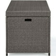 Pemberly Row Wicker Patio Deck Box in Weathered Gray - Walmart.com