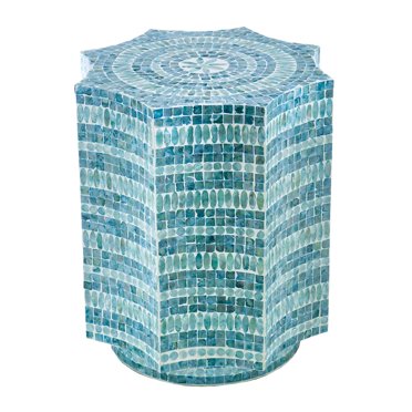 CC Home Furnishings Carved Wooden Pillar Base Stool - 18.5" - Walmart.com