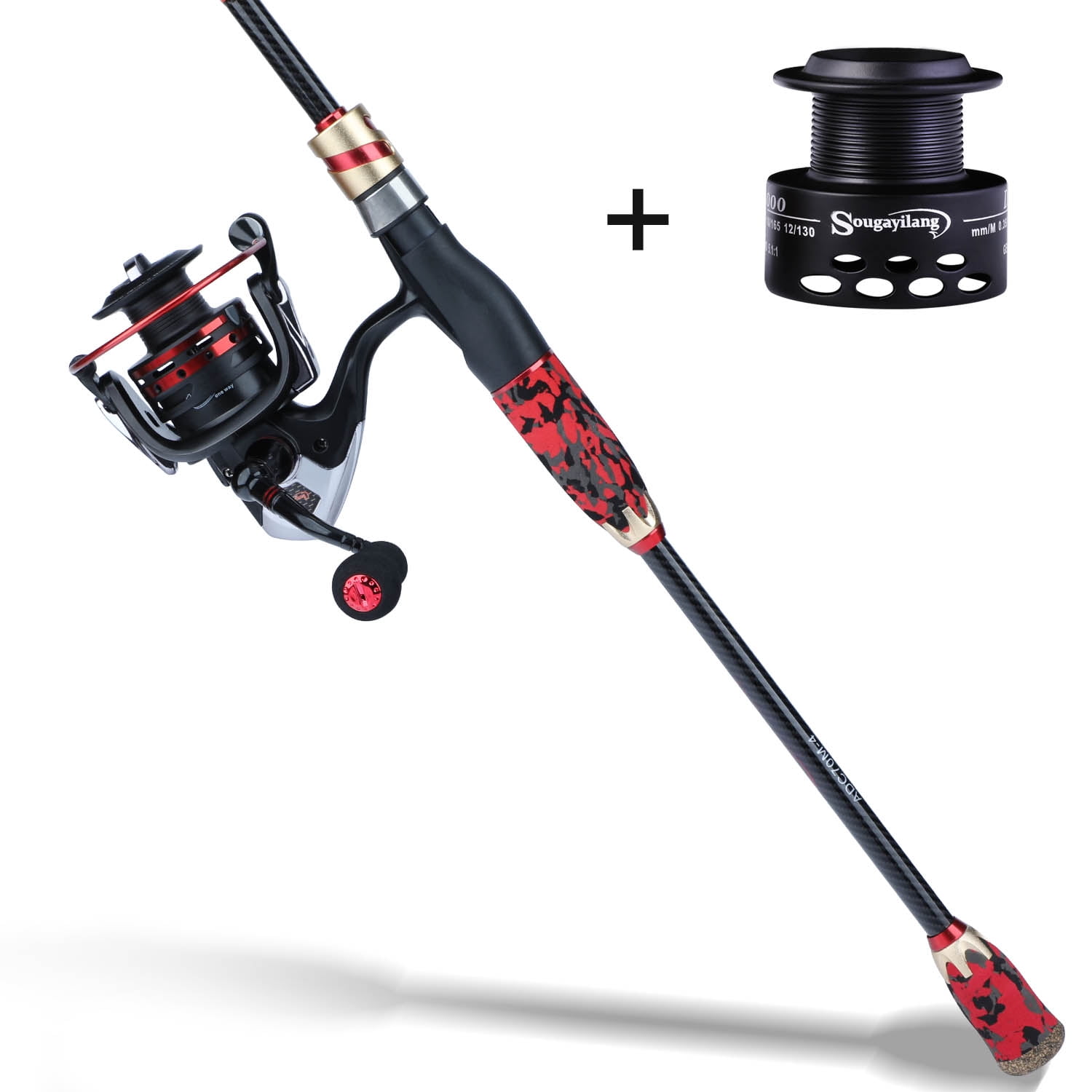 Sougayilang Spinning Rod Combo 6′10″ Fishing Pole and 13+3BB Spinning ...
