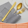 20 Pcs Gold Silverware Set, Stainless Steel Flatware Set for 4, Food ...