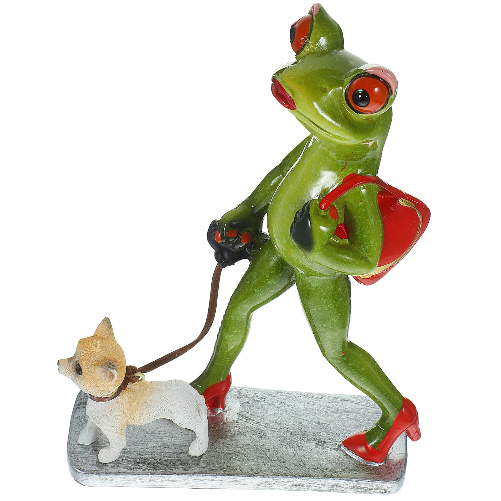 Frog Walking A Dog