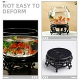 FRCOLOR Fish Bowl Stand Oriental Style Stand Plant Holder Teapot Base ...