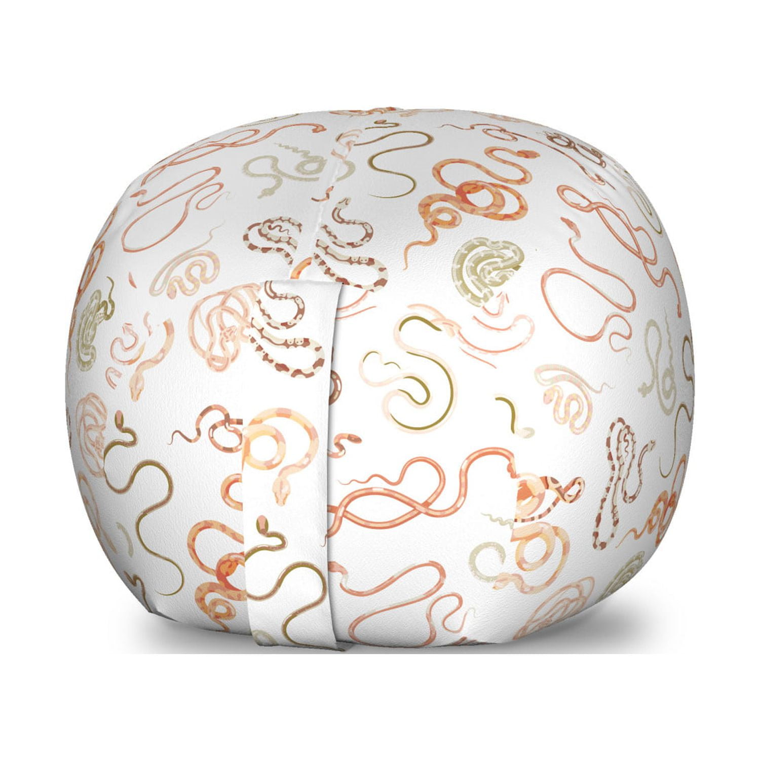 Snake Storage Toy Bag Chair, Pastel Toned Creatures Exotic Legless ...