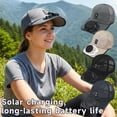 Solar Fan Hat,2026 New Solar Rechargeable ,USB & SolarPowered Fan Hat,3 ...