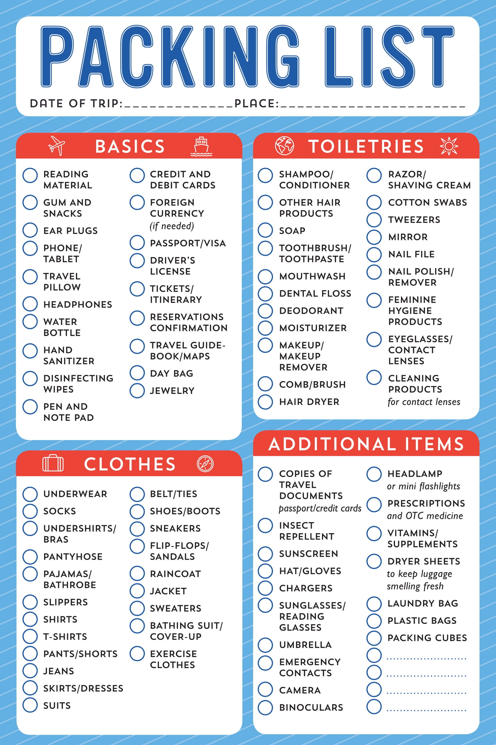 Packing List
